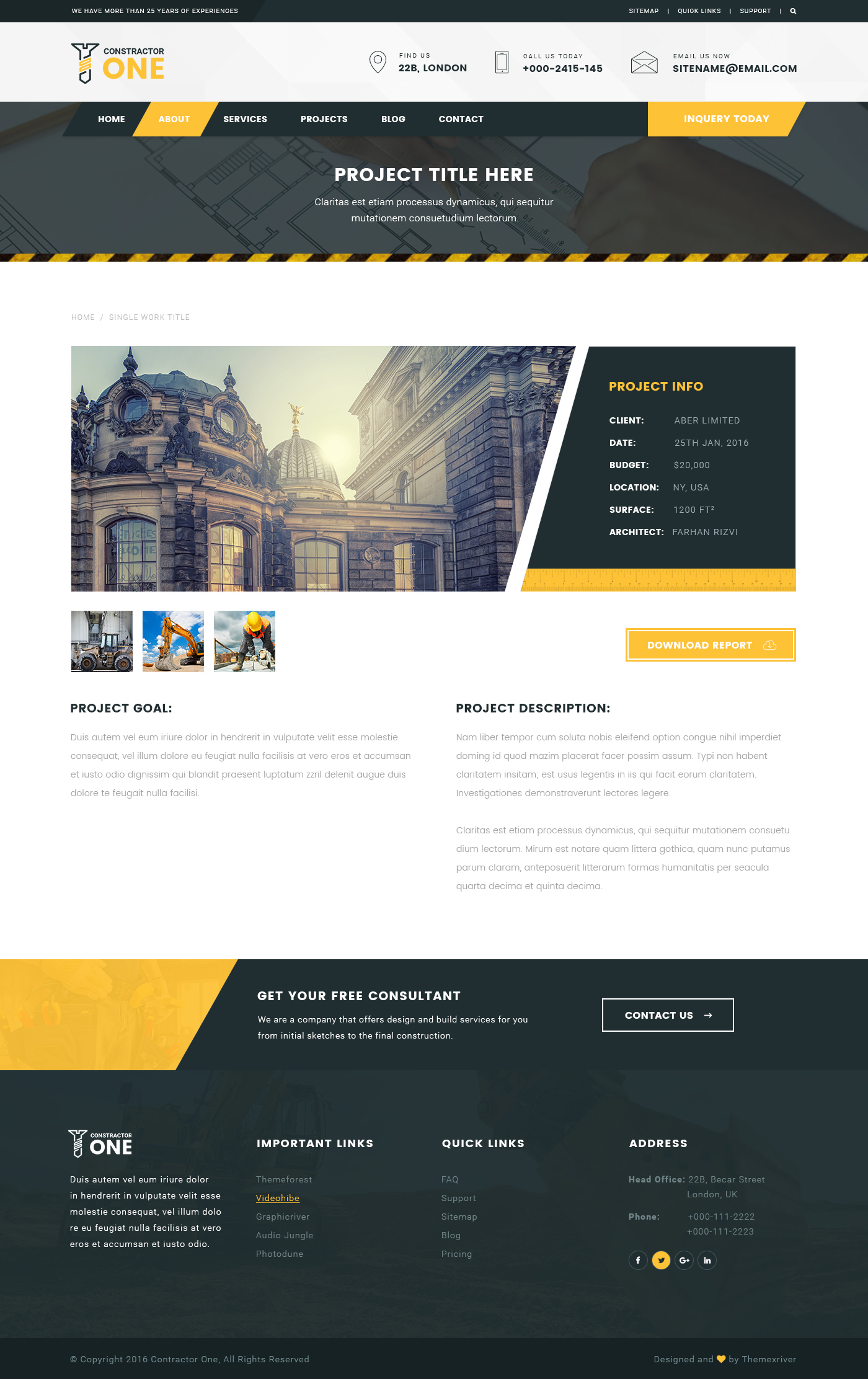 Constructor One – Construction PSD Template by themexriver | ThemeForest